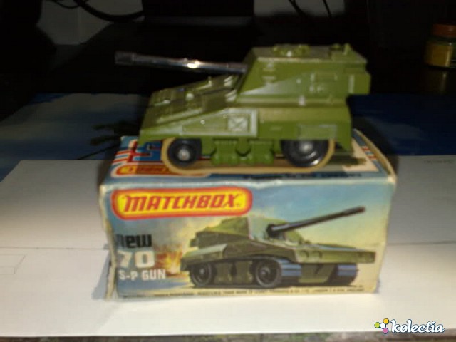 Matchbox Tank Tank S-P Gun 1976 Green - Kolectia